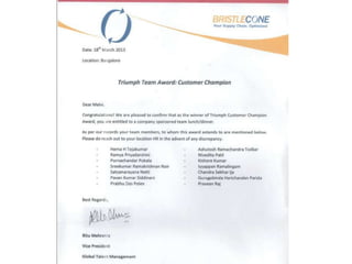 Triumph award | PPT
