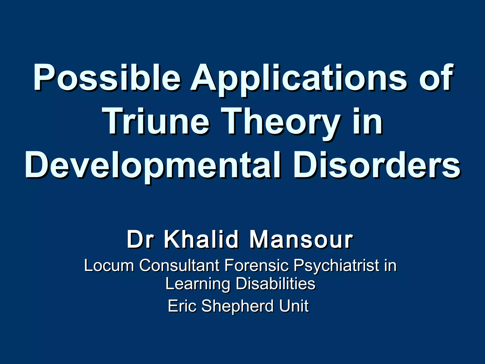 Triune theory 3333 | PPT