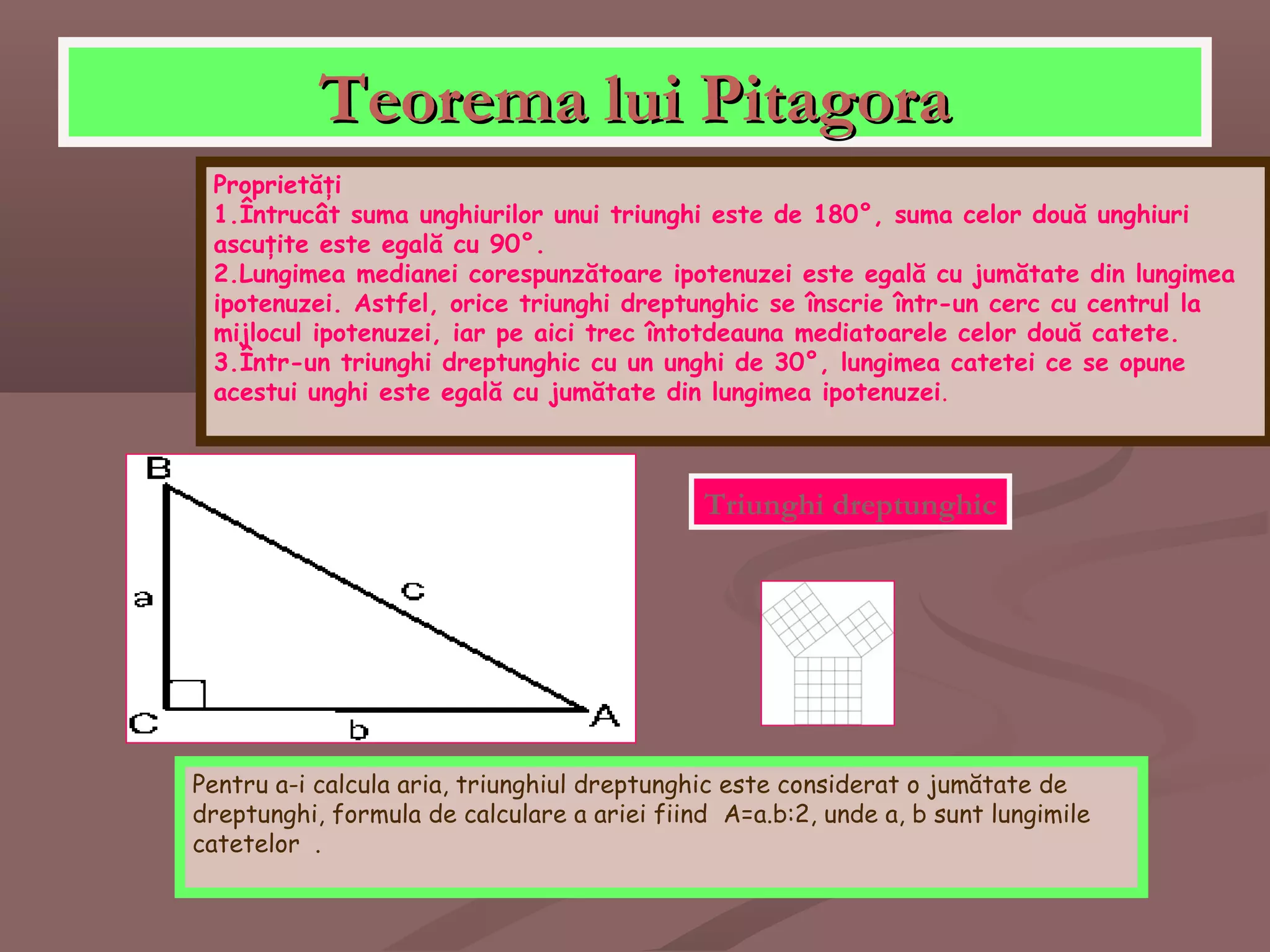 Triunghi dreptunghic | PPT