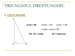 Triunghiul dreptunghic | PPT