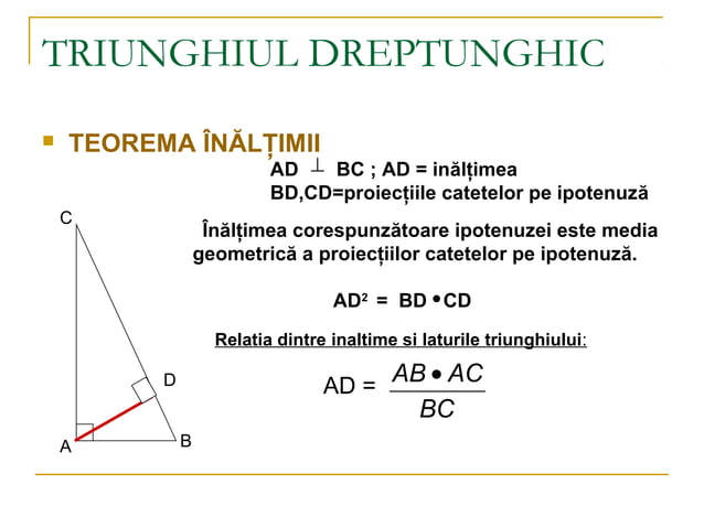 Triunghiul dreptunghic | PPT