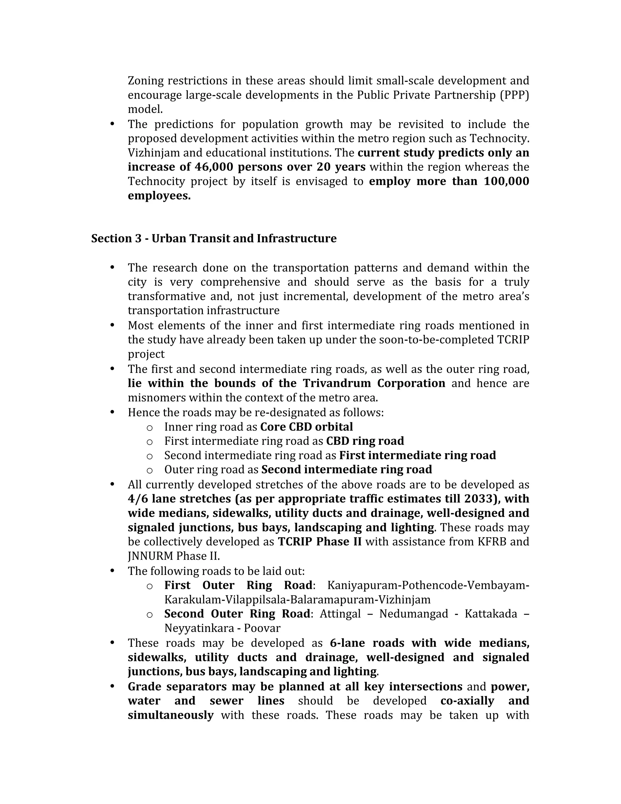 Trivandrum Master Plan Inputs - Final | PDF