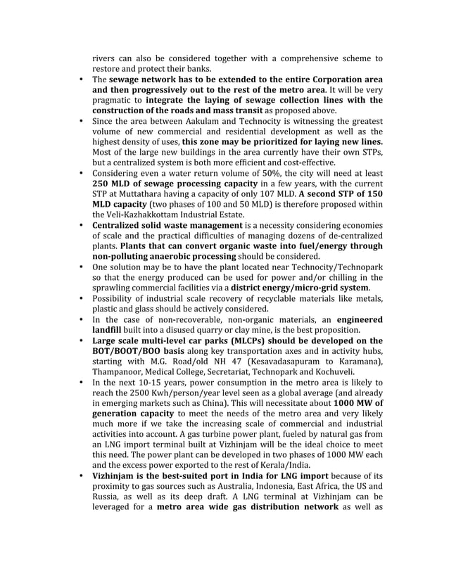 Trivandrum Master Plan Inputs - Final | PDF | Developmental Sites ...