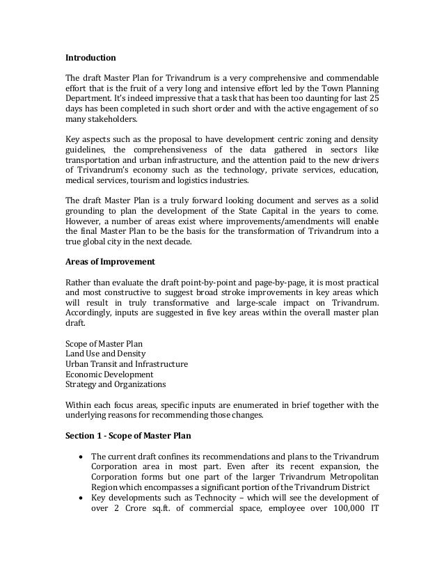 Trivandrum master plan draft comments 060213
