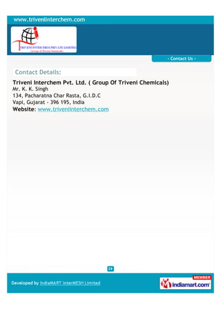 Triveni Interchem Pvt. Ltd. ( Group Of Triveni Chemicals), Vapi ...
