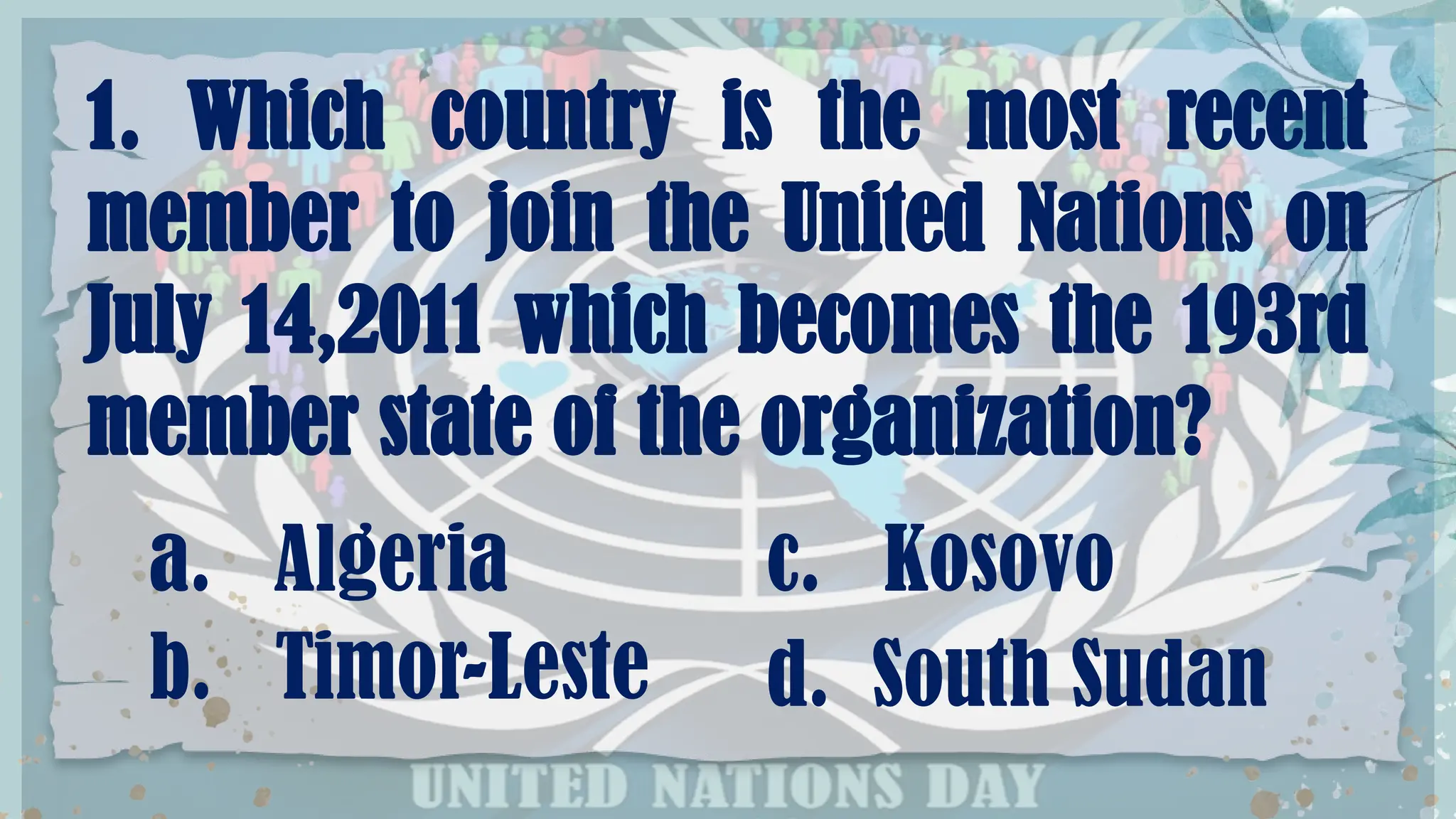 TRIVIA-QUESTION-DAY-3.UNITED NATIONSpptx | PPTX