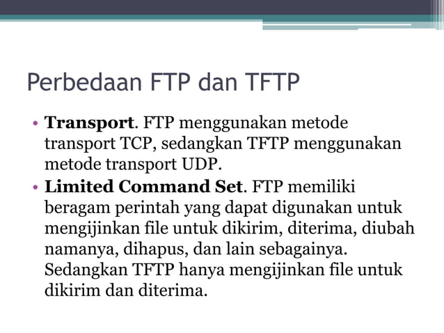 Trivial file transfer protocol (tftp) | PPTX