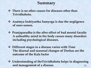 Trividha hetu in roga utpatti | PPT