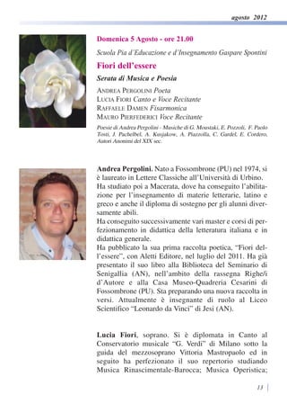 Trivio e quadrivio festival a Maiolati Spontini | PDF