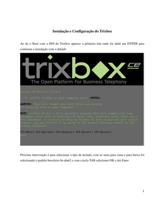Instalação do Trixbox | PDF