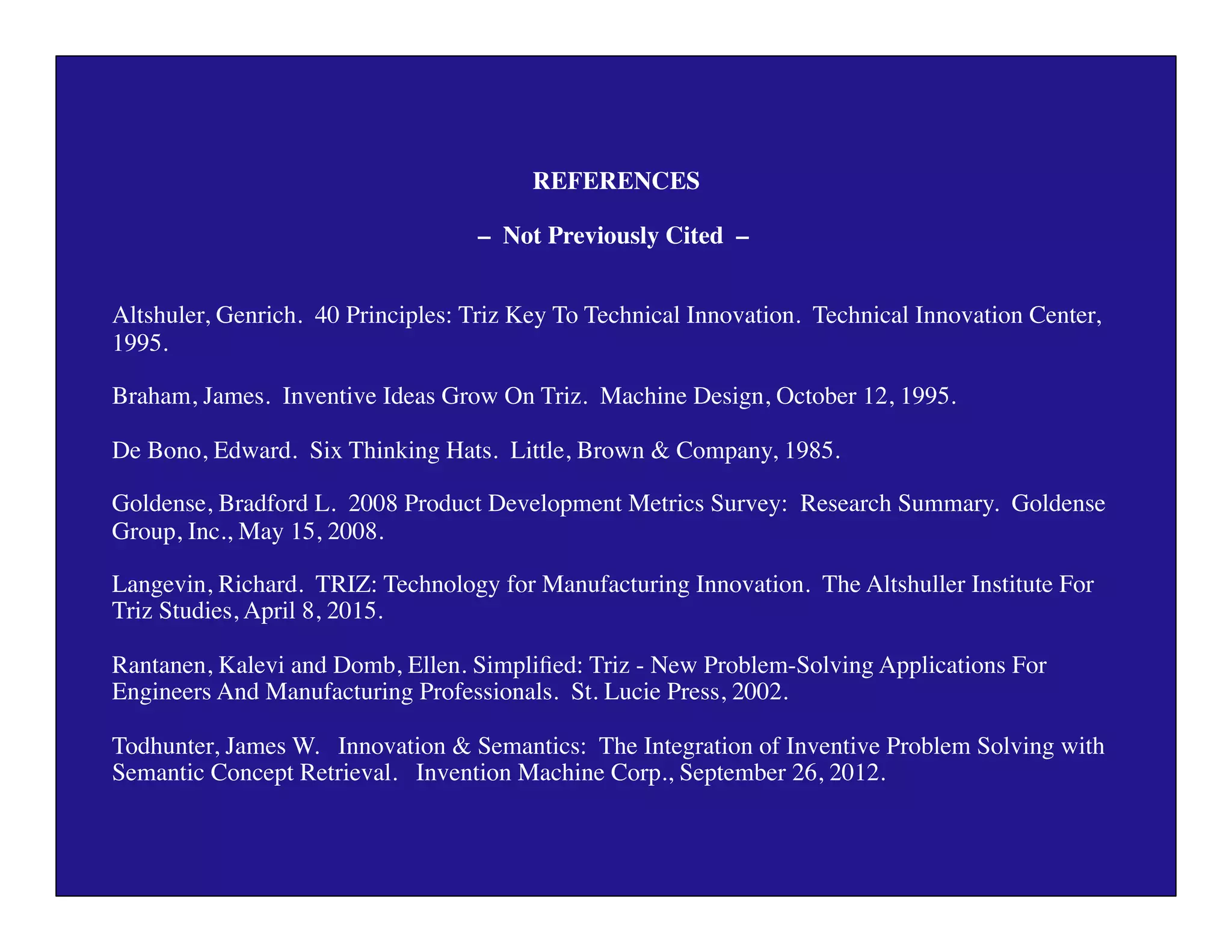 TRIZ: The Best Available Innovation Engine Today | PDF