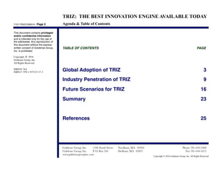 TRIZ: The Best Available Innovation Engine Today | PDF