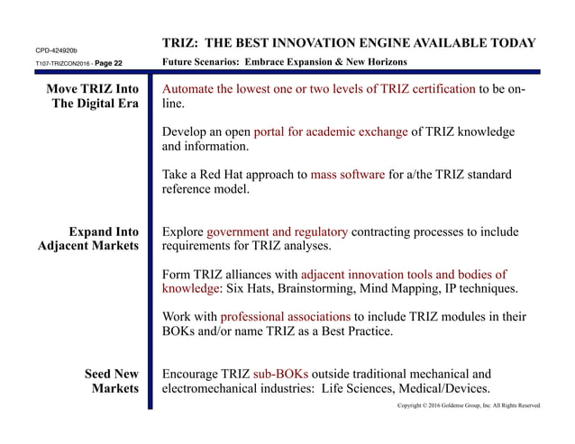 TRIZ: The Best Available Innovation Engine Today | PDF