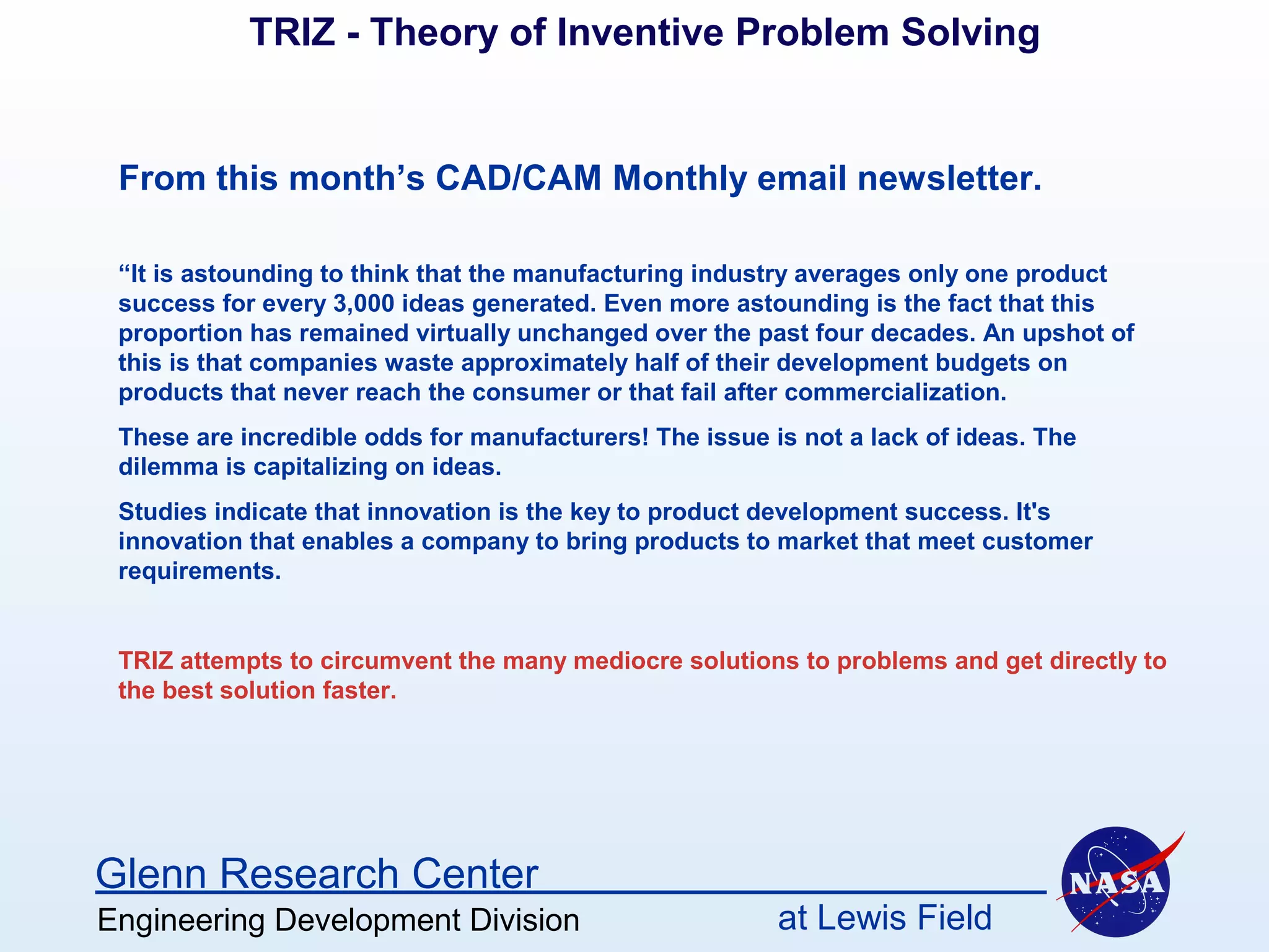 TRIZ theory of inventive problem solving | PPT