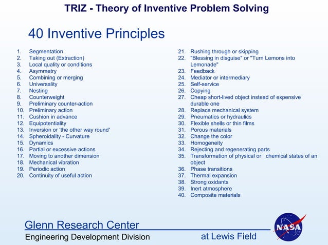 TRIZ theory of inventive problem solving | PPT