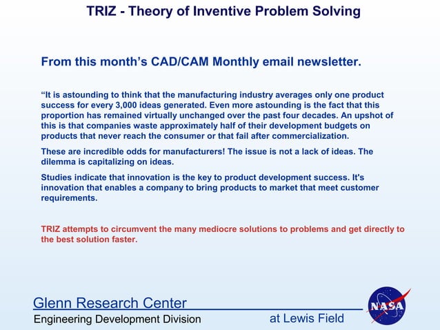 TRIZ theory of inventive problem solving | PPT
