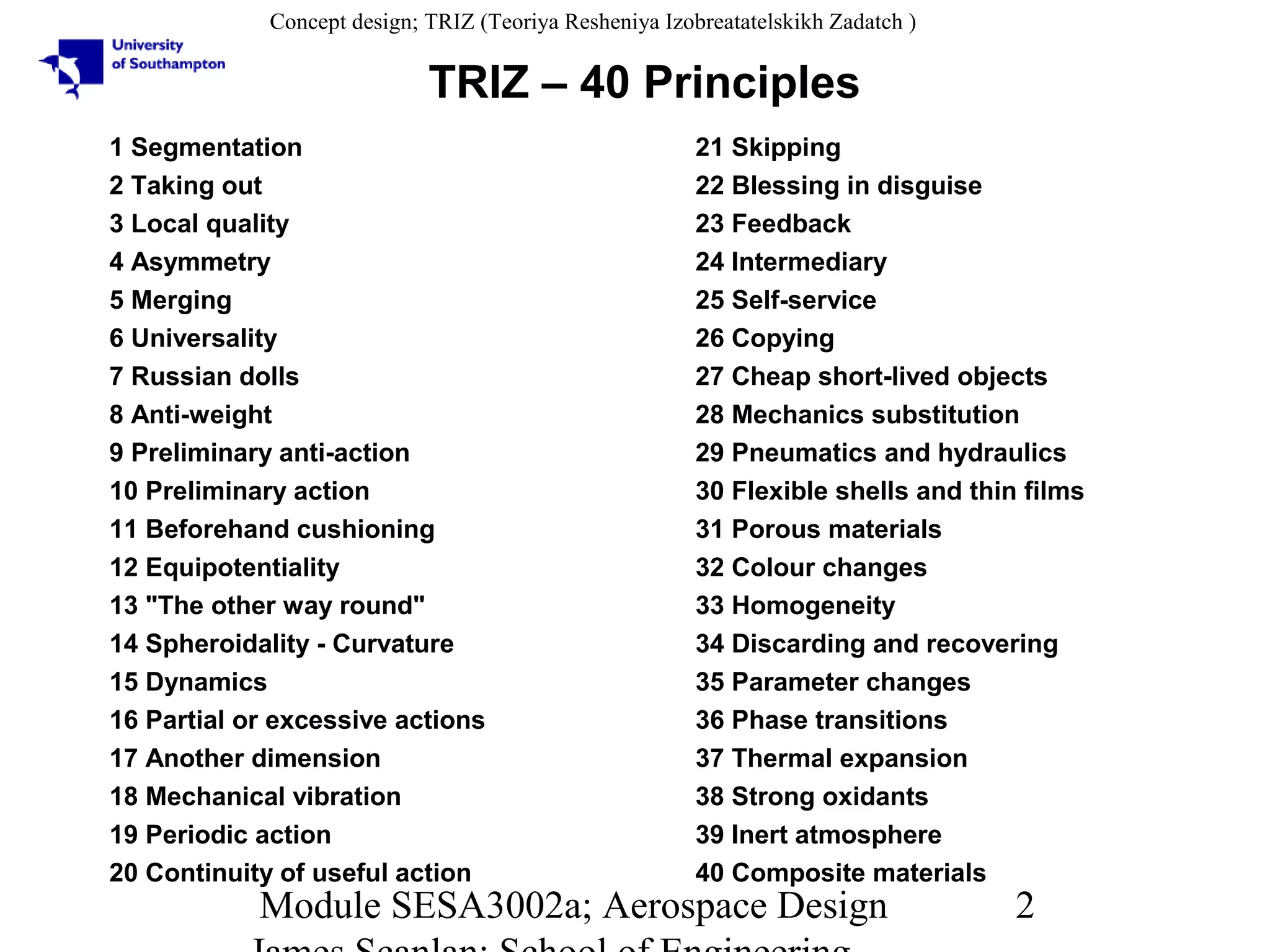 Triz 40 principles | PPT