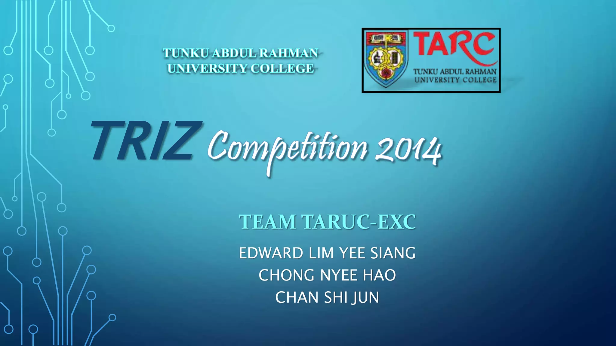 Triz competition 2014 part1 | PPT