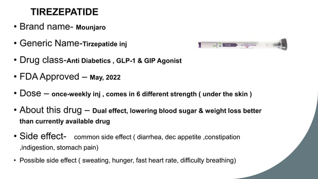 TIRZEPATIDE.pptx | Endocrine and Metabolic Diseases | Diseases and ...