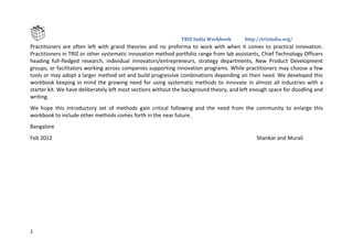 Triz india workbook 2012 | DOCX