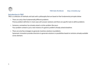 Triz india workbook 2012 | DOCX