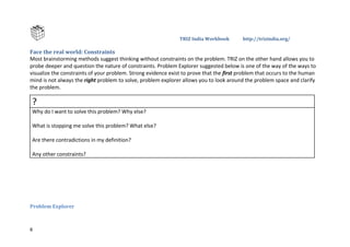 Triz india workbook 2012 | DOCX