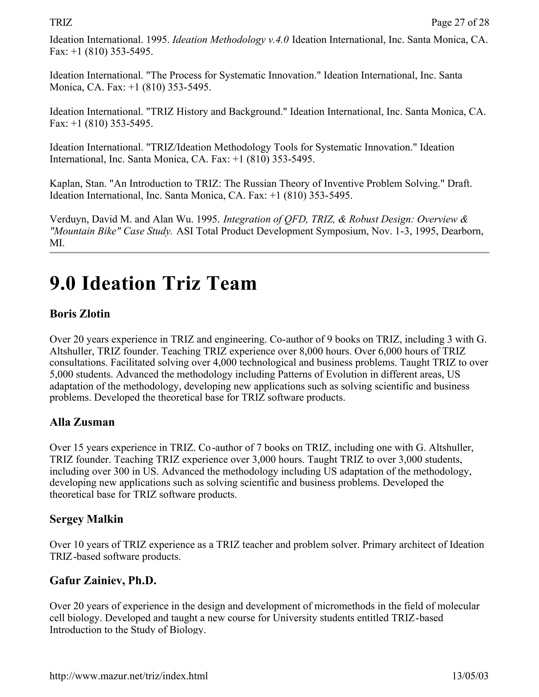 Triz overview __glenn_mazur | PDF