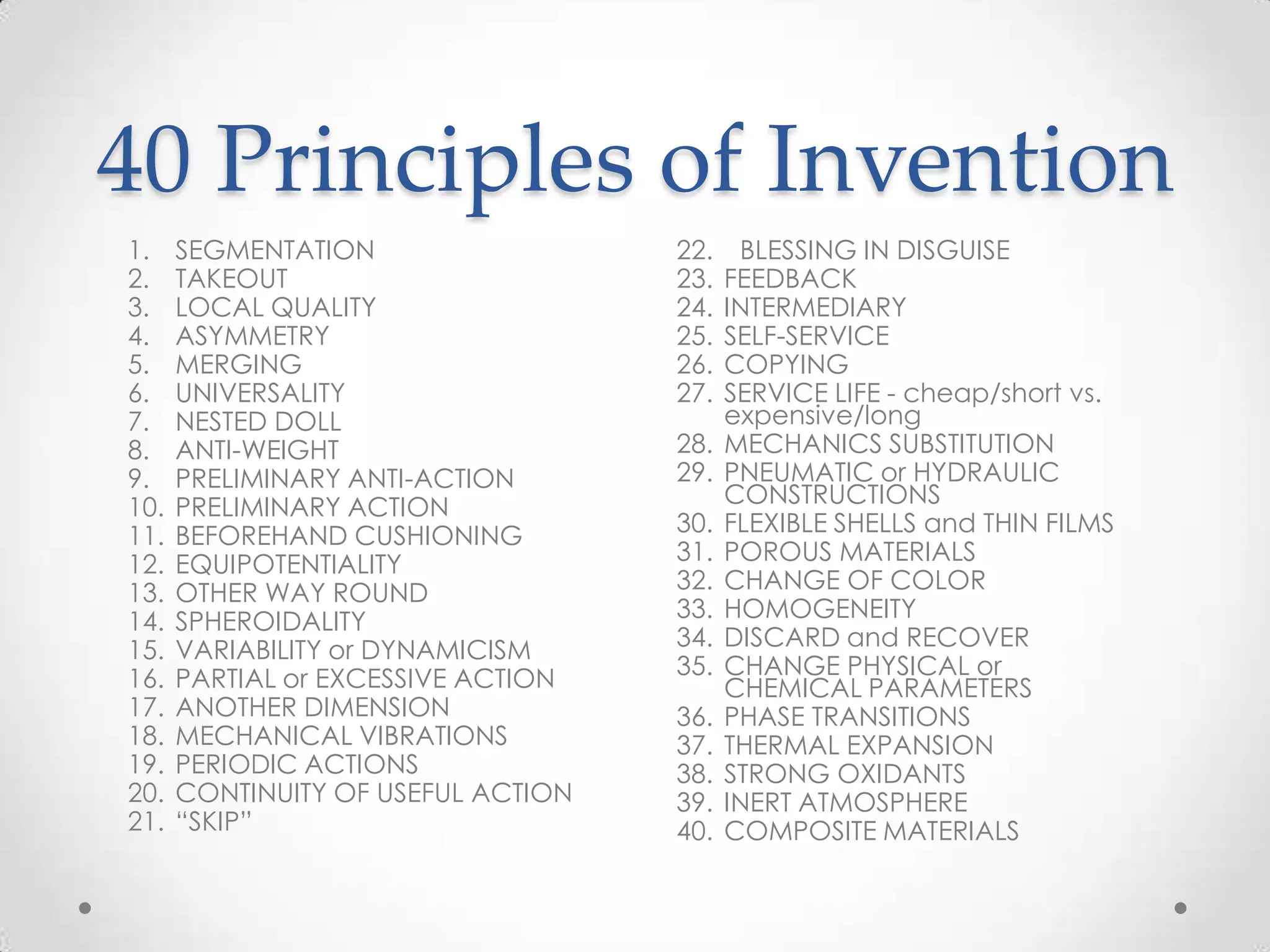 TRIZ overview and examples | PPTX