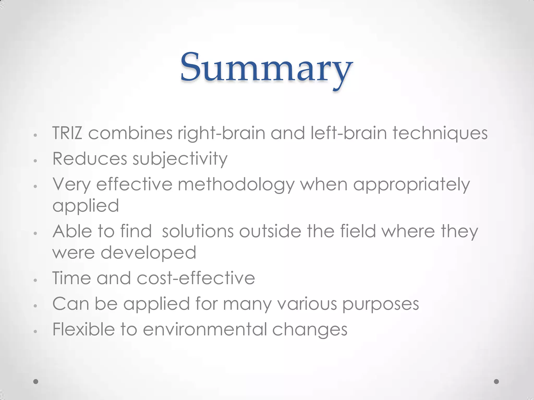 TRIZ overview and examples | PPTX