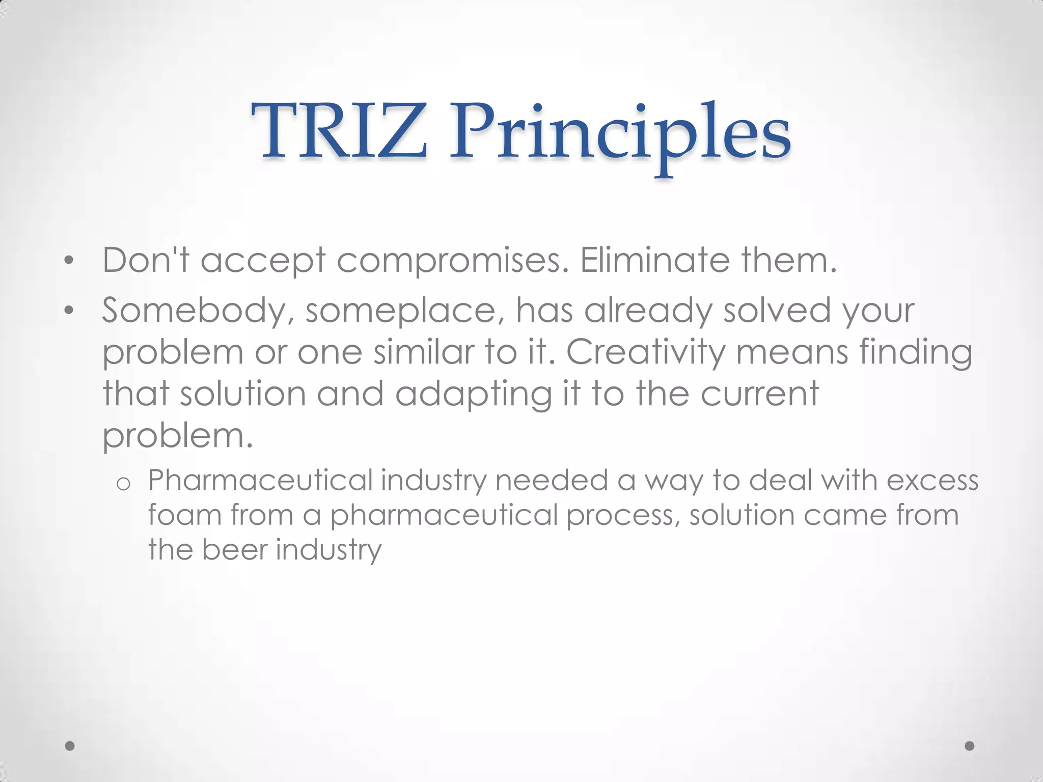 TRIZ overview and examples | PPTX
