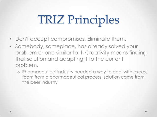TRIZ overview and examples | PPTX