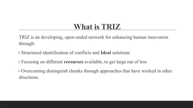 Triz problem solving method.1.1 | PPT