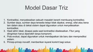 Pengenalan metode triz untuk kalangan pelajar | PPT