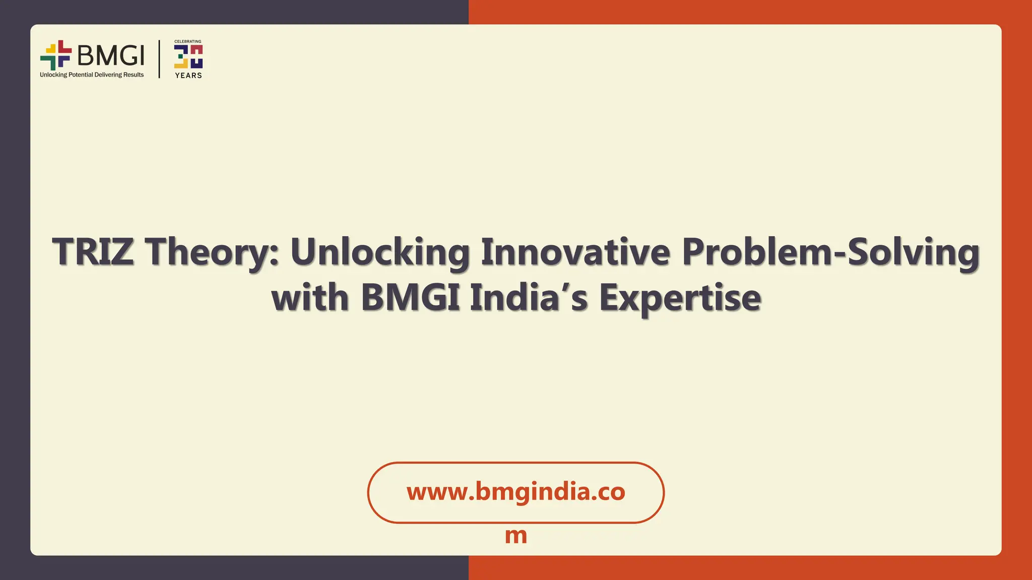 TRIZ Theory Unlocking Innovative Problem-Solving with BMGI India’s ...