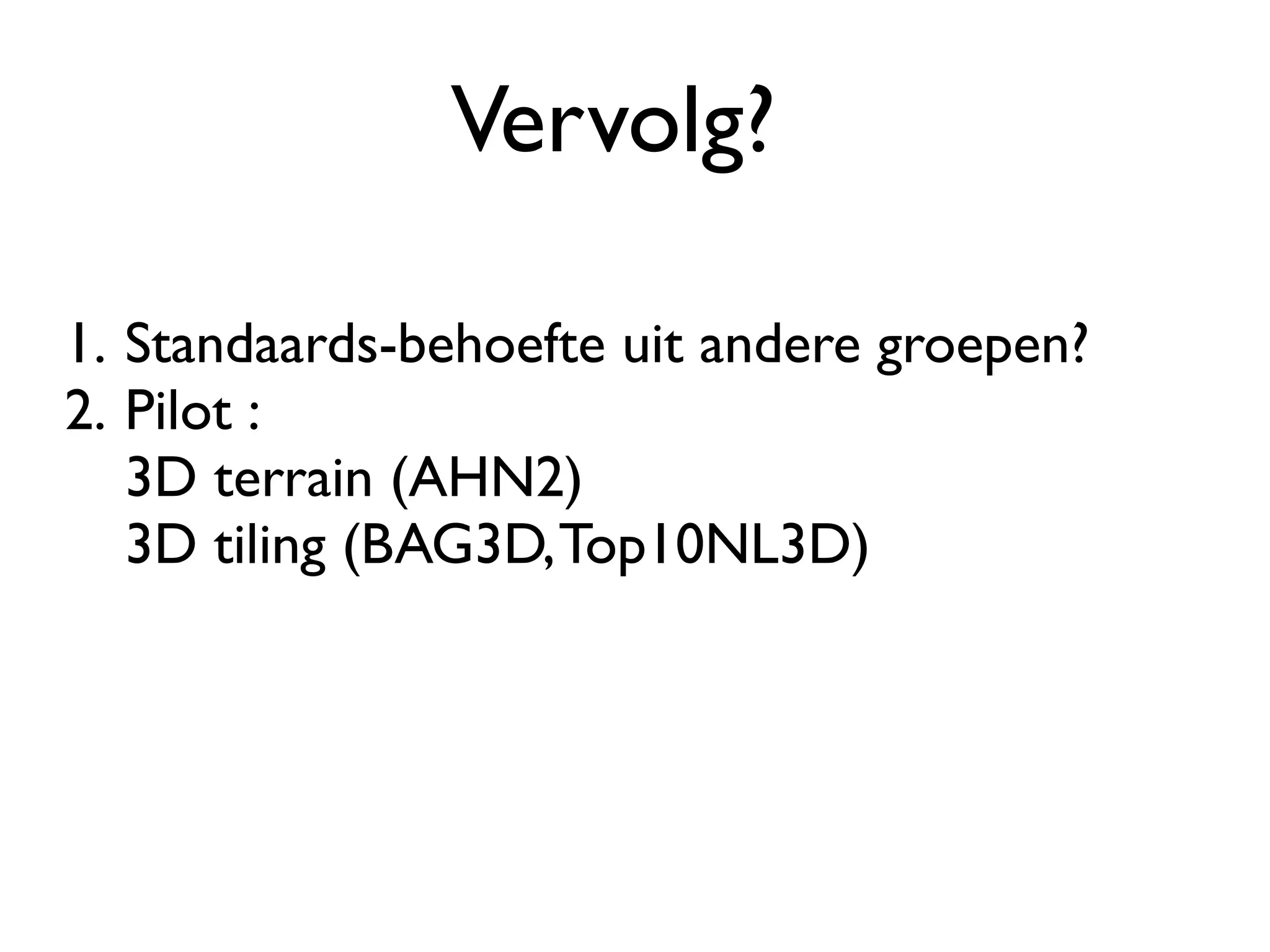 3D Breakthrough Meeting - 3D Standards progress | PDF