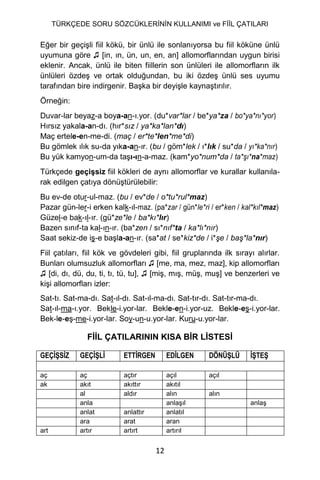 Türkçede soru sözcüklerinin kullanimi ve fiil catilari Yuksel Goknel ...