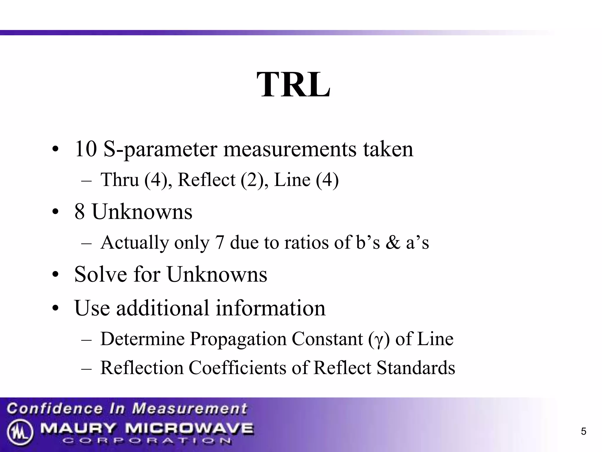 Trl calibration | PPTX