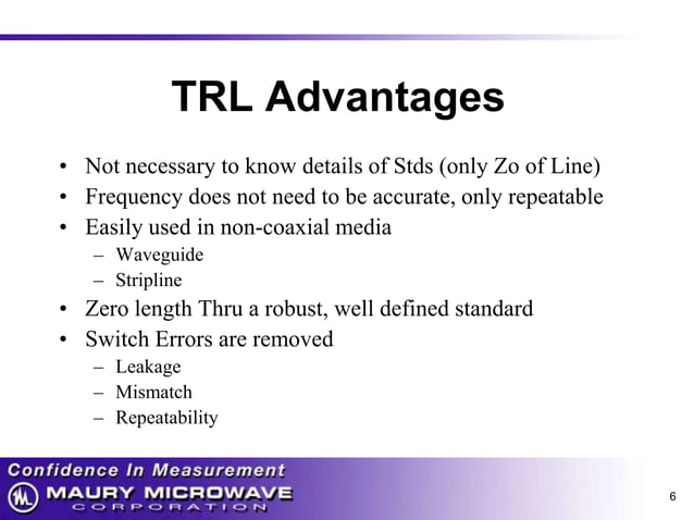 Trl calibration | PPTX | Technology & Computing