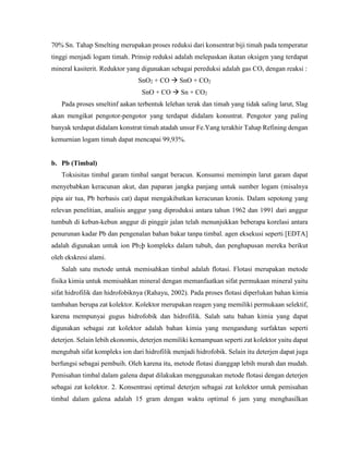 Logam Golongan 14 dan 15 (Sn, Pb, dan Bi) | PDF