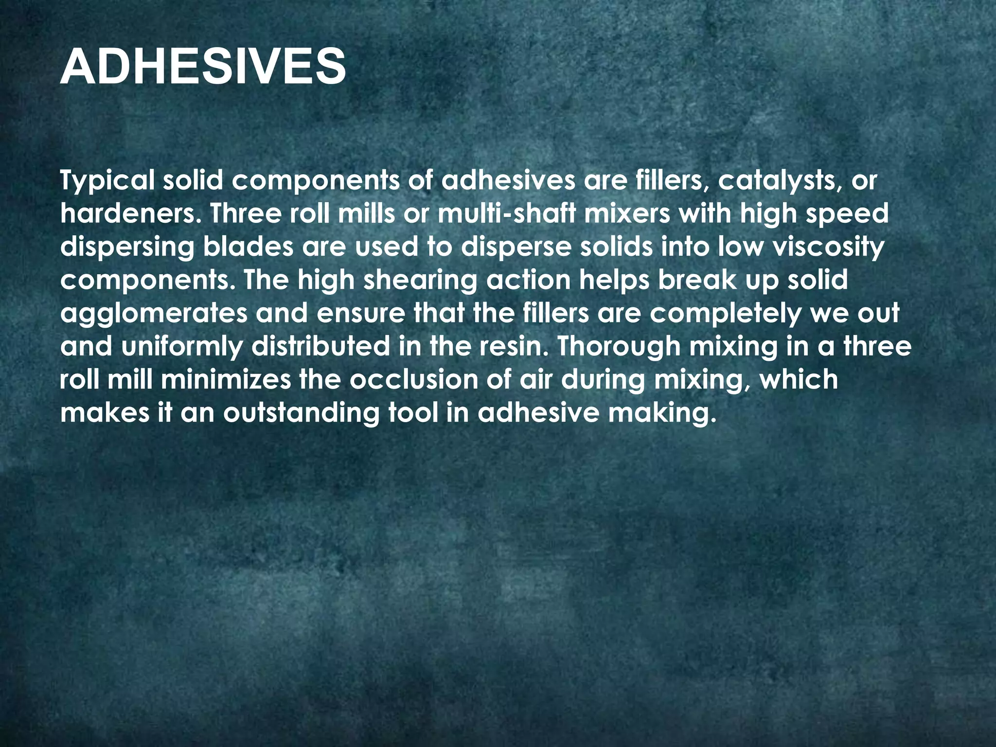 Three Roll Mill 101 - An introduction to a high shear blending and ...