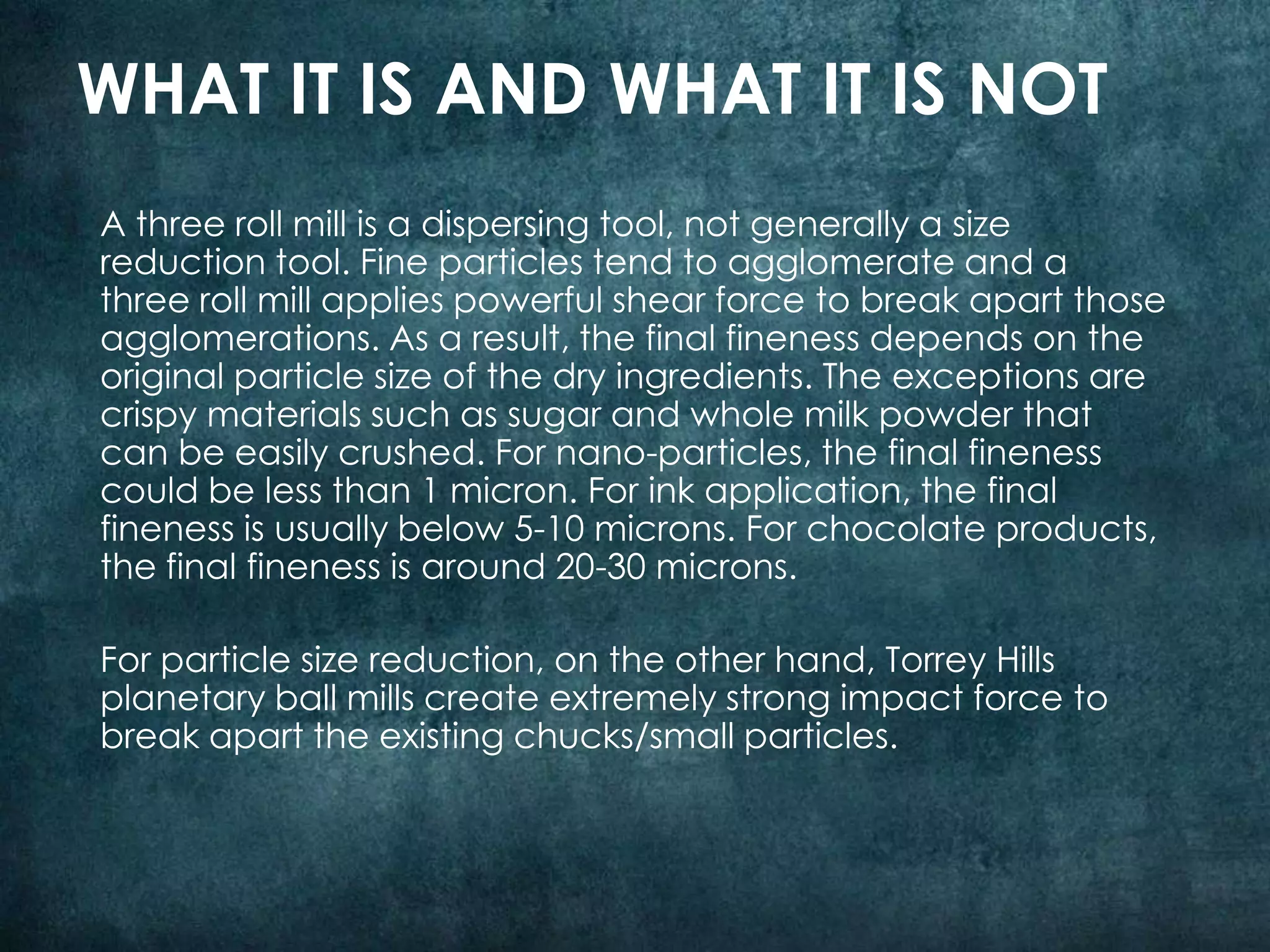 Three Roll Mill 101 - An introduction to a high shear blending and ...