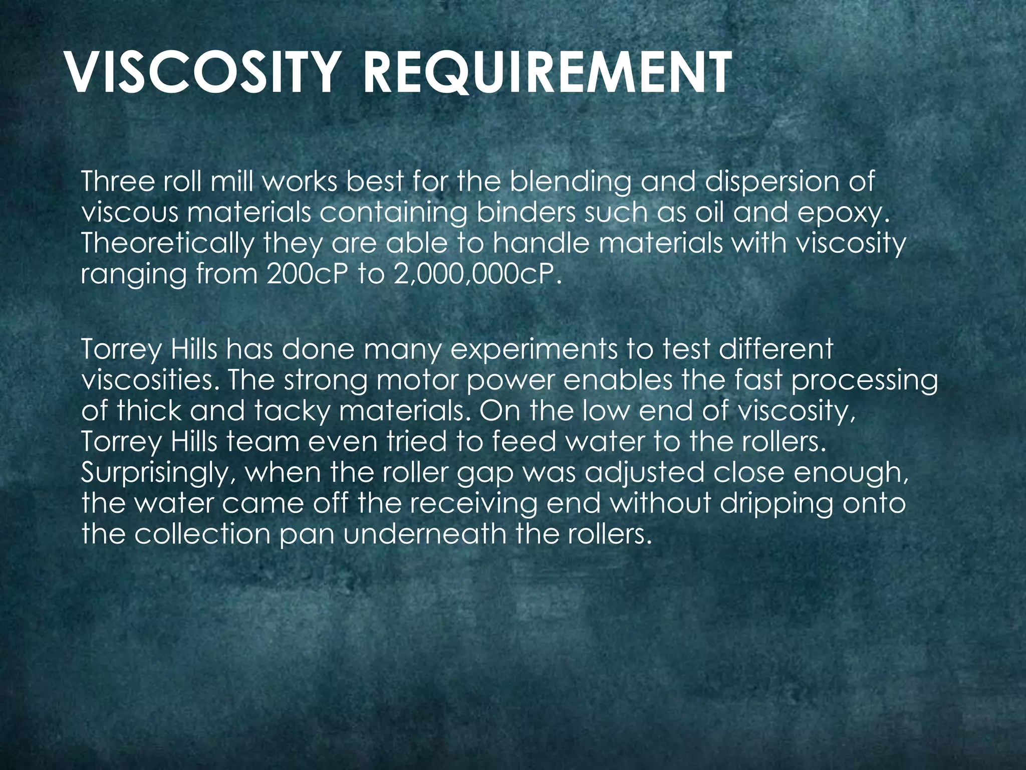 Three Roll Mill 101 - An introduction to a high shear blending and ...