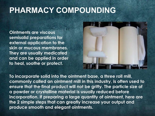 Three Roll Mill 101 - An introduction to a high shear blending and dispersion tool. | PPTX