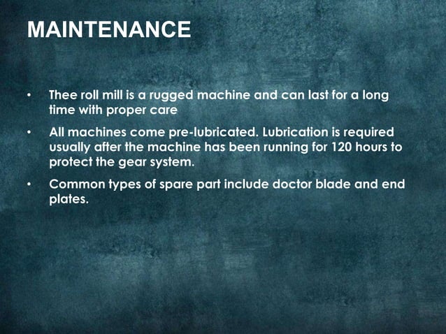 Three Roll Mill 101 - An introduction to a high shear blending and ...