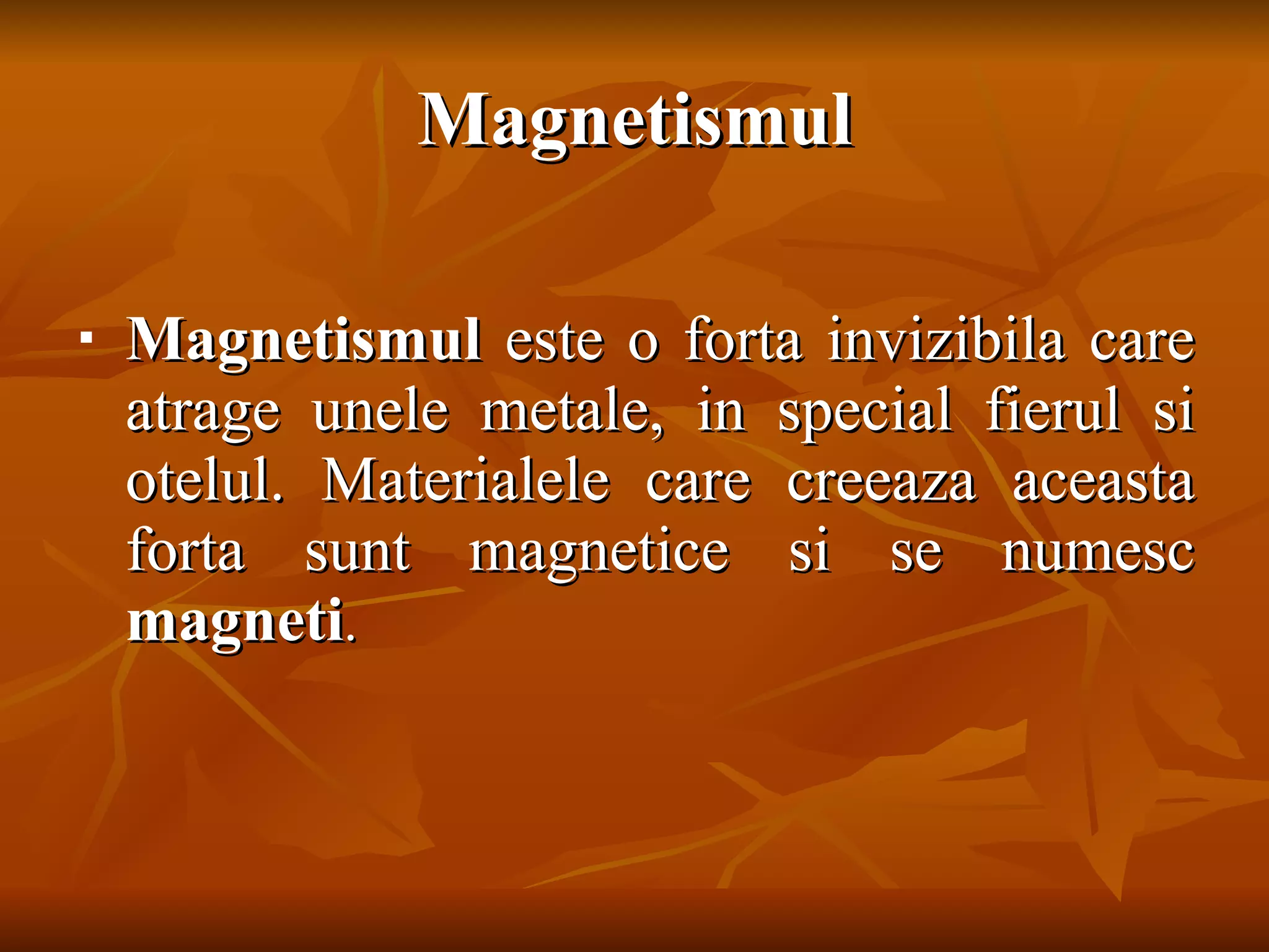 TăRîţă Marius Ilie Magnetismul șI Electromagnetismul | PPT