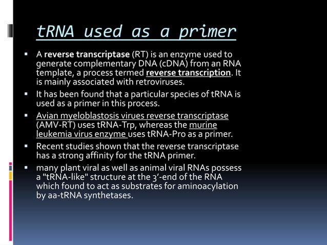 tRNA structure and function | PPTX