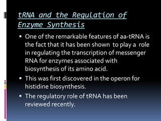 tRNA structure and function | PPTX