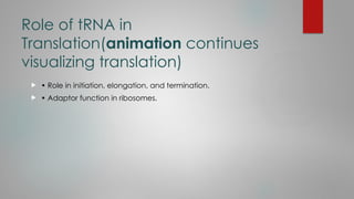 the role & function of tRNA in molecular biology.pptx