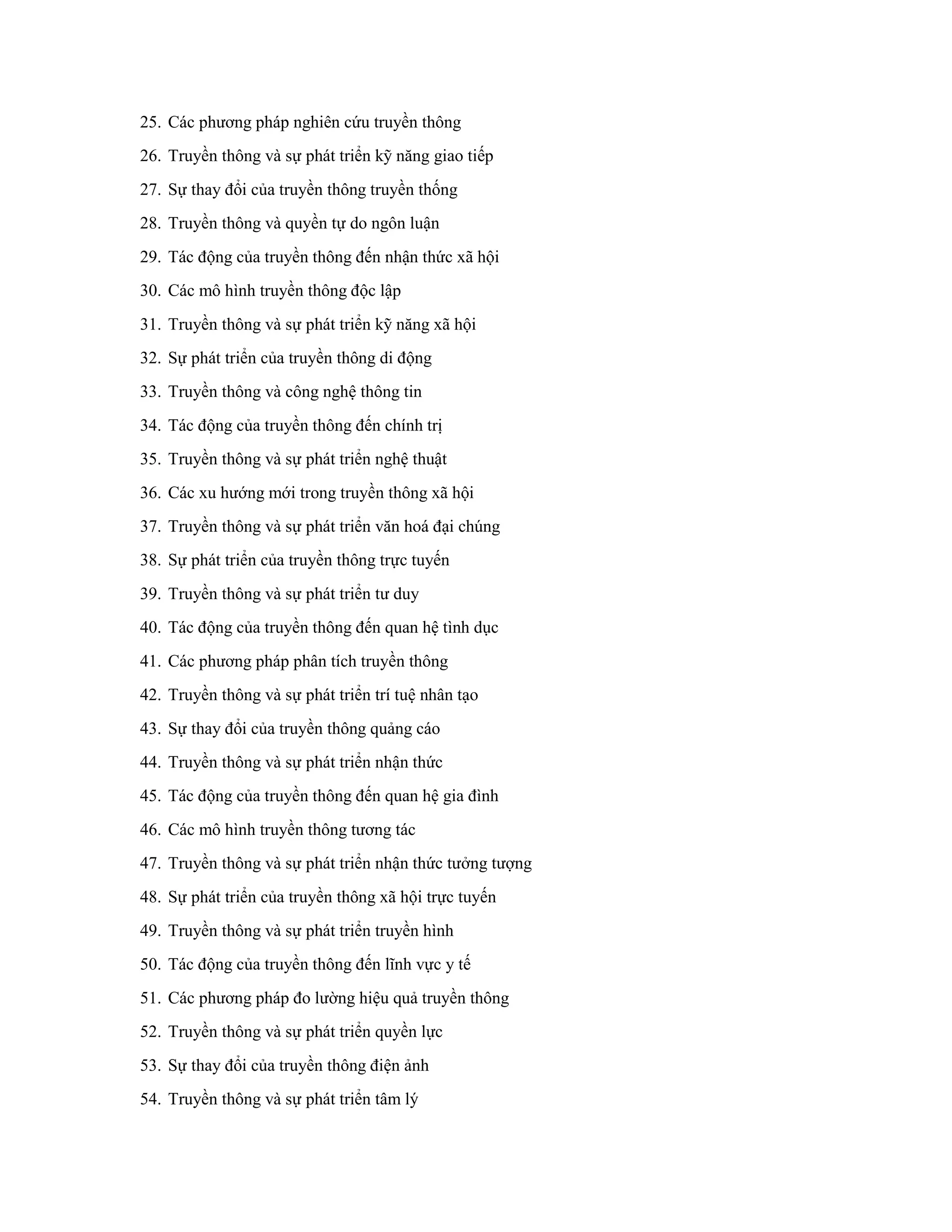 Trọn Bộ 200 Đề Tài Tiểu Luận Môn Lý Thuyết Truyền Thông Từ Sinh Viên Giỏi | DOCX