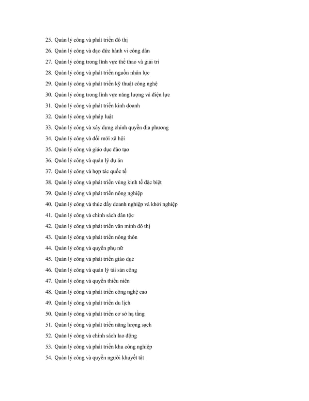 Trọn Bộ 210 Đề Tài Tiểu Luận Môn Chính Trị Học Trong Quản Lý Công | DOCX